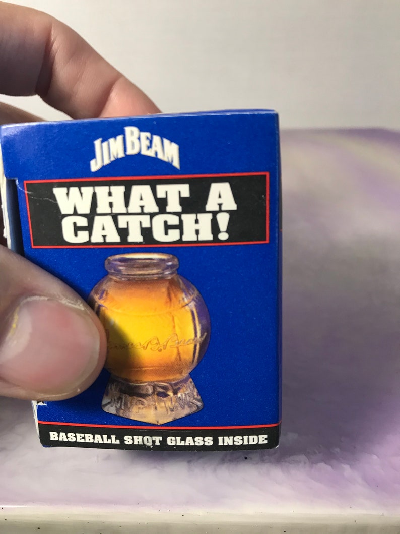 Vintage Jim Beam What a Catch - Baseball Shaped Shot Glass - Brand New ...