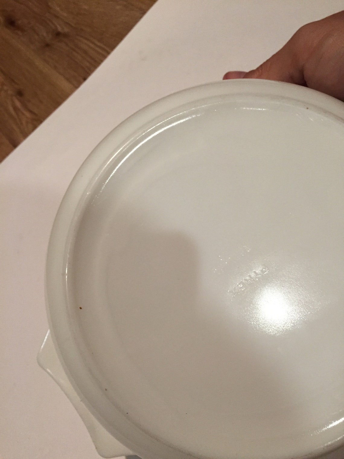 Vintage PYREX Bowl White Flower Patterned 1970's Bowl and Lid - Rare ...