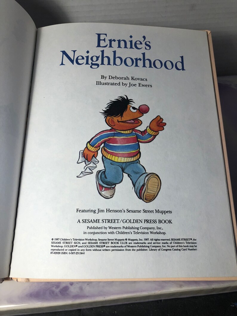 Vintage Kids the Sesame Street Book ernie's - Etsy