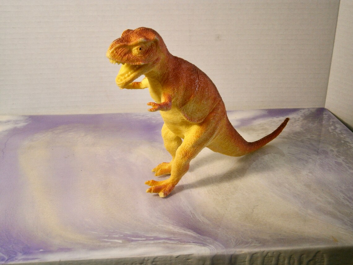 Vintage 90's Yellow and Orange T-rex Tyrannosaurus Rex - Etsy