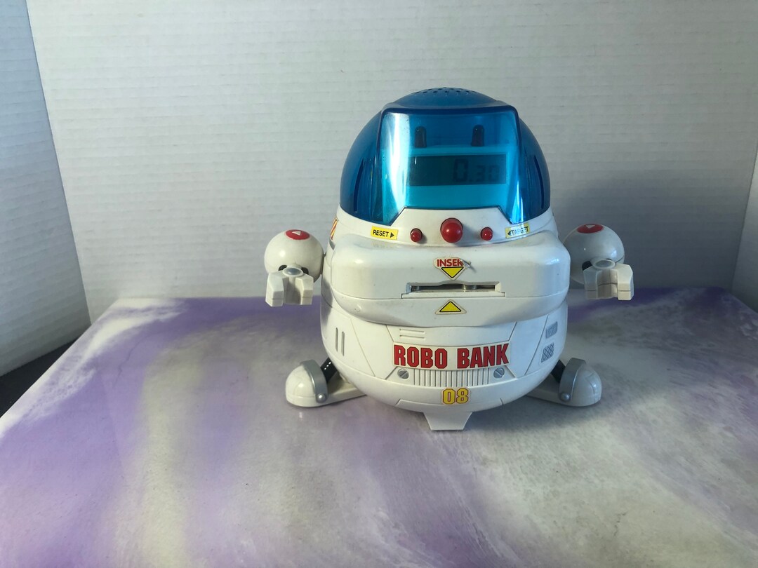 Vintage 1980's Radio Shack Robo Bank 08 - Electronic Coin Bank Works ...