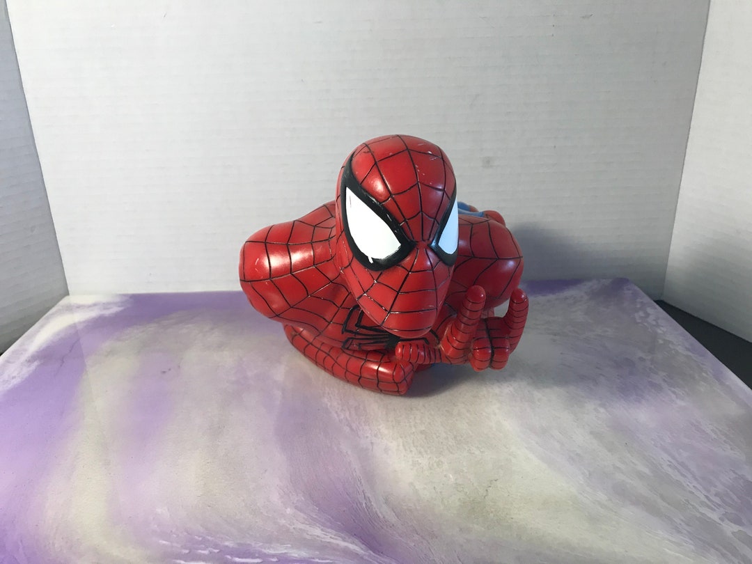 Rare 1999 Marvel Spiderman - Spider-man PVC Piggy Bank Vintage ...