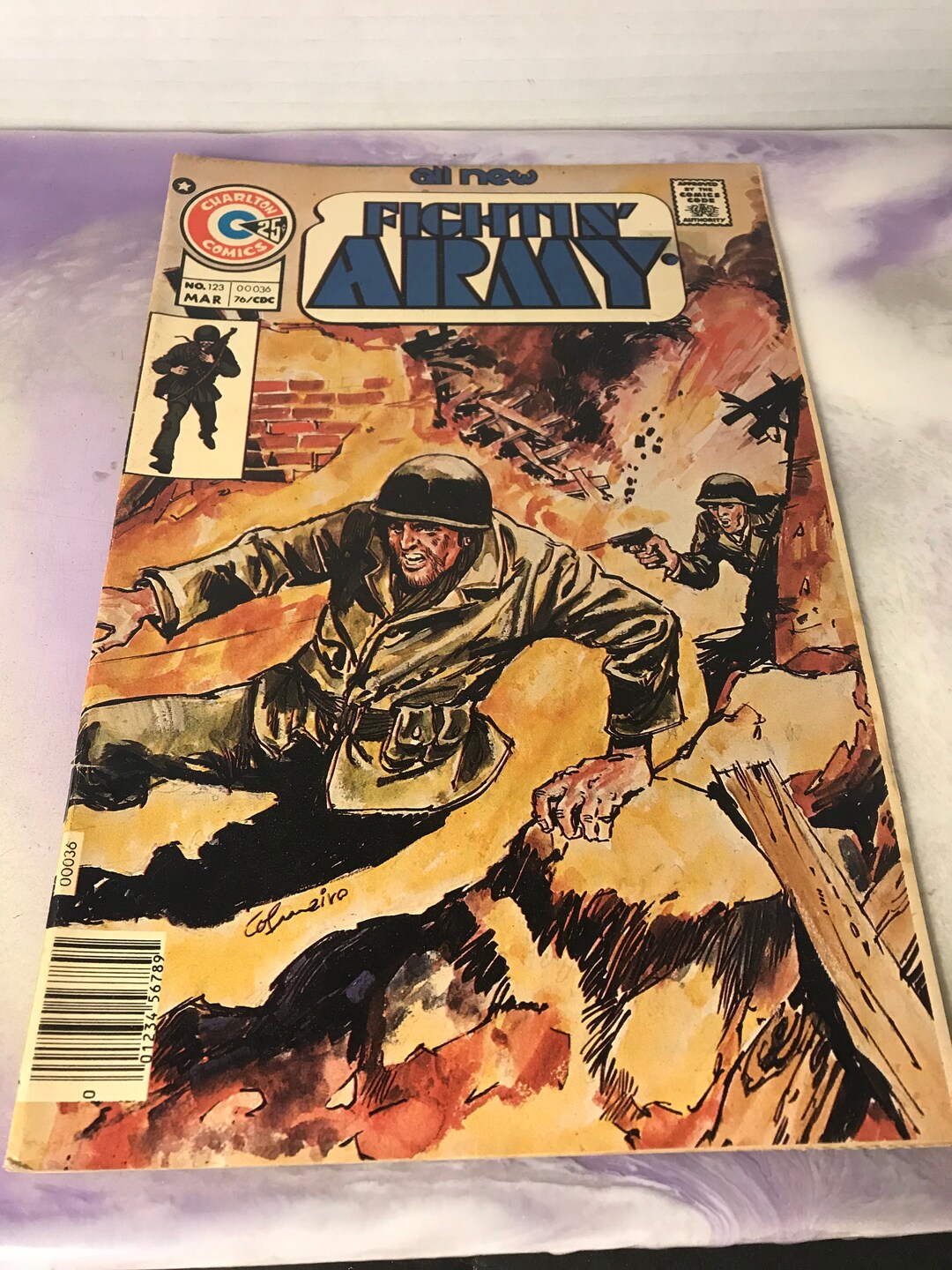 Vintage Charlton Comics Fightin Army 123 1970's Rare Vintage Comic Book ...