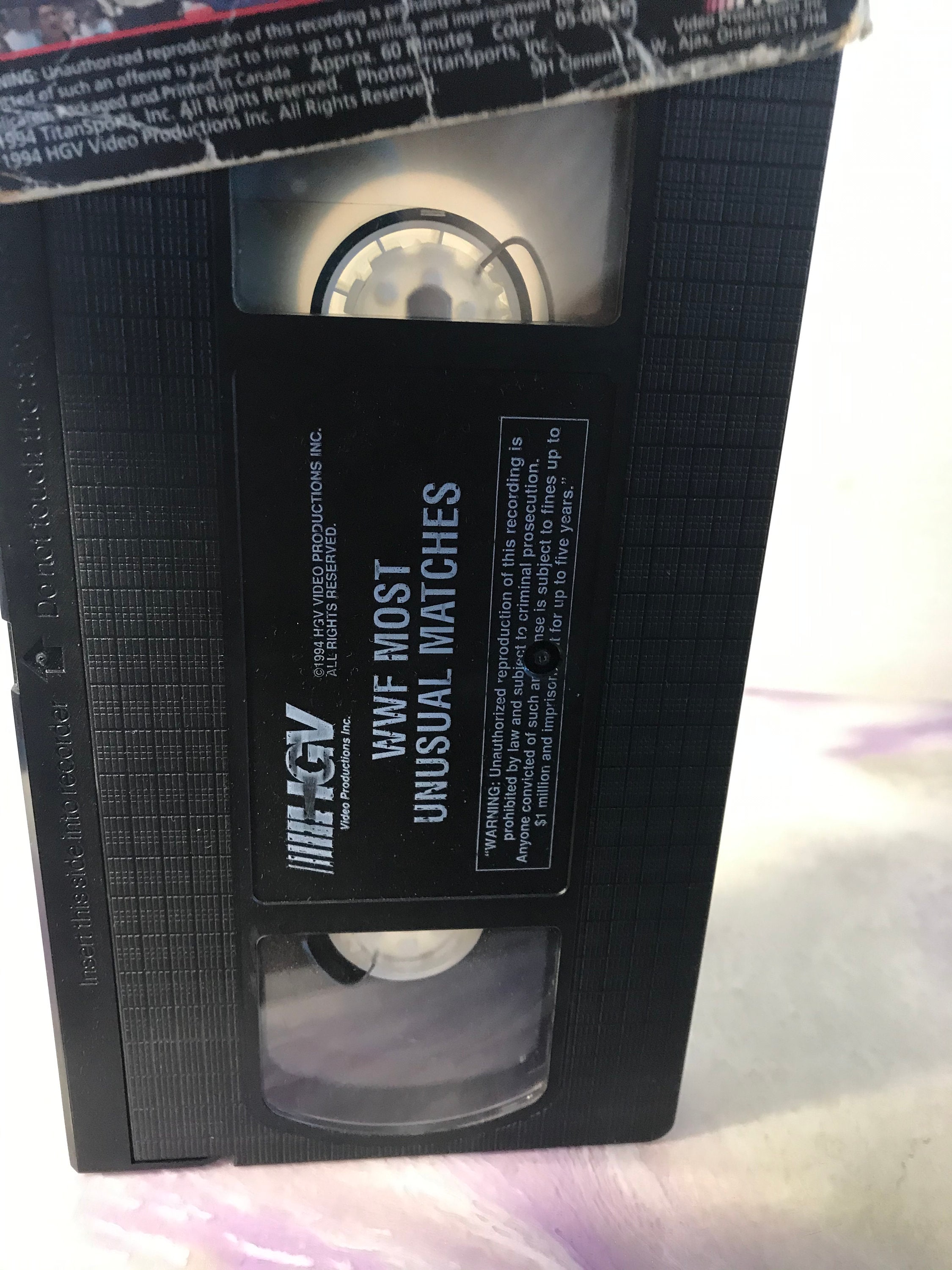 Vintage WWF Most Unusual Matches Ever Home Video 1990's WWE - Rare ...