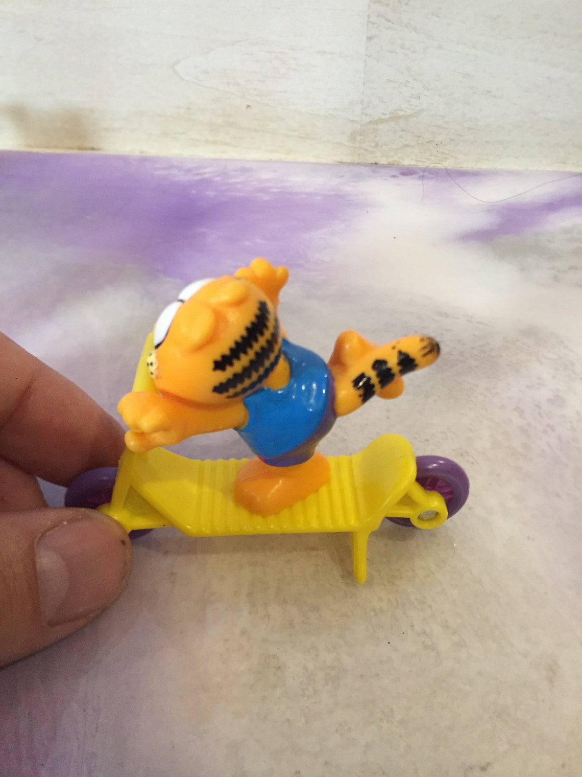Vintage 1980's Garfield PVC Figure Scooter Complete | Etsy