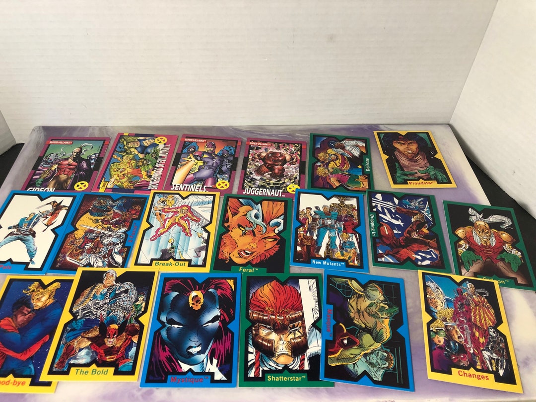 Vintage 1990s Marvel Comics X-force Trading Card Lot - Awesome Pile of ...