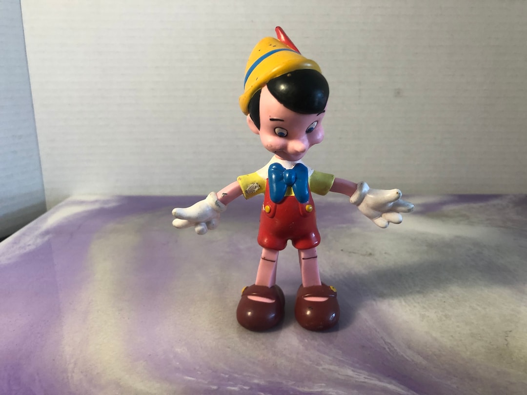 Vintage Large Disney Pinocchio Disney Bendable Figure - PVC Cake Topper ...