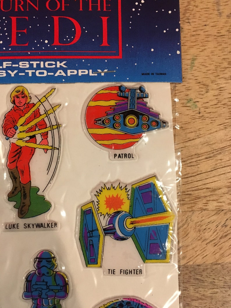 Vintage Star Wars Return of the Jedi Puffy Stickers Darth - Etsy