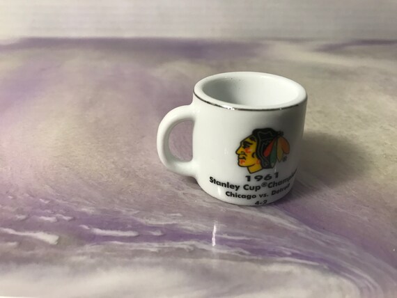 Vintage NHL Stanley Cup Crazy Mini Mug Chicago 1961 Champs | Etsy