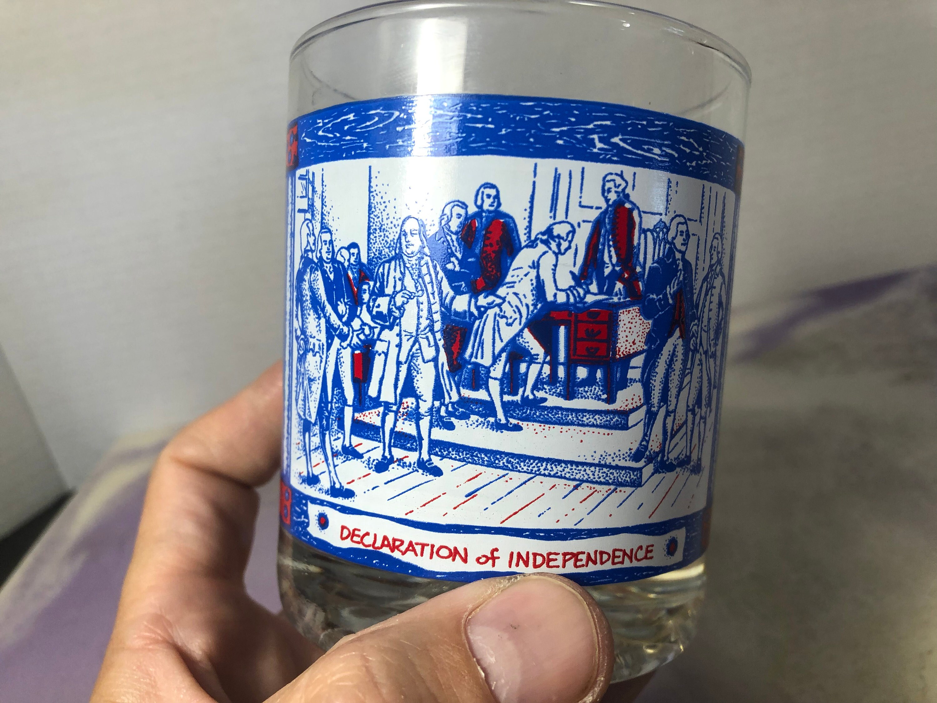 Vintage Declaration of Independence Bicentennial Commemorative Glass ...