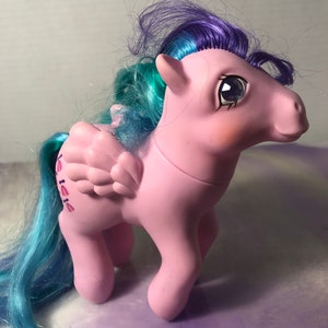 Rare Vintage G1 My Little Pony MLP WHIZZER Pink Body, Purple and Blue ...