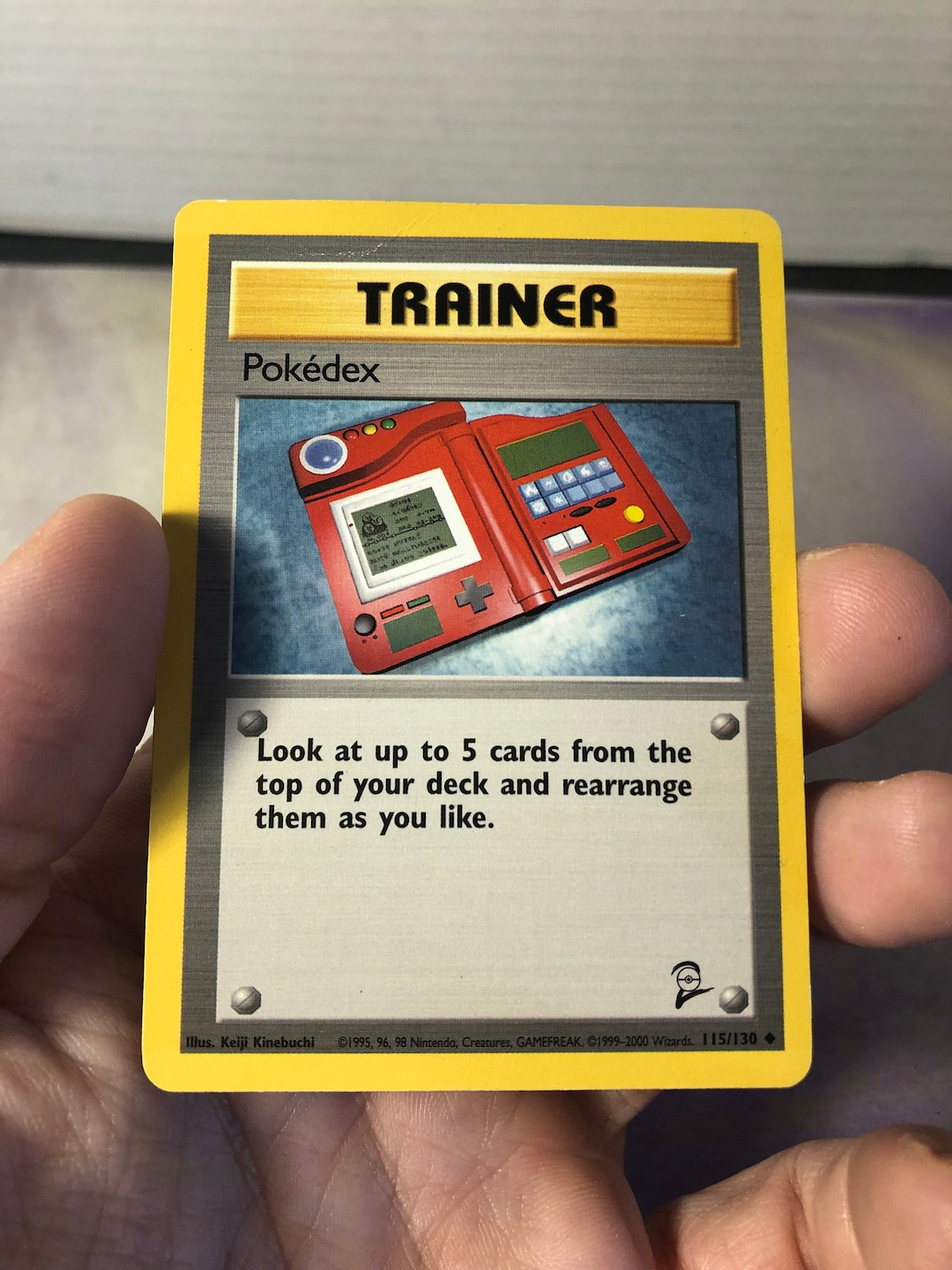 Vintage Pokemon Trading Card Game 1999 Pokedex Trainer Card 115/130 ...
