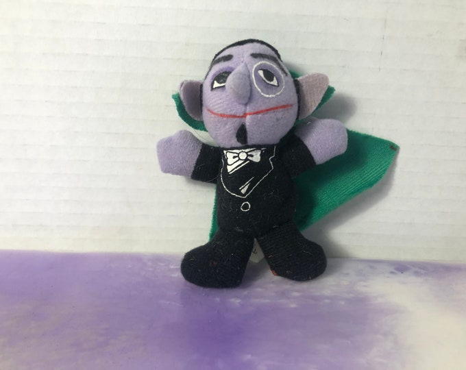 Vintage Sesame Street 1990's Mini the COUNT Plush - Rare Vintage Sesame ...