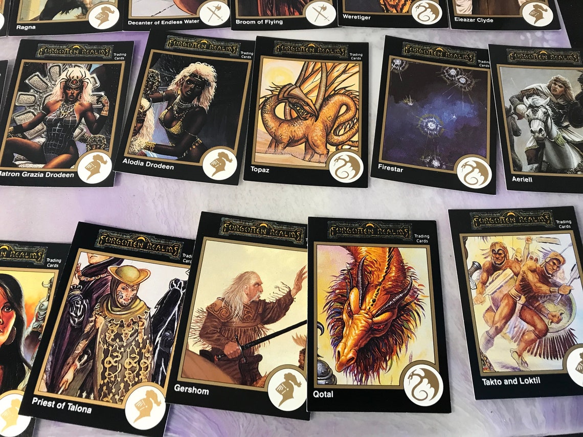 Vintage 1990s Advanced Dungeon and Dragons Card Game 20 Card - Etsy