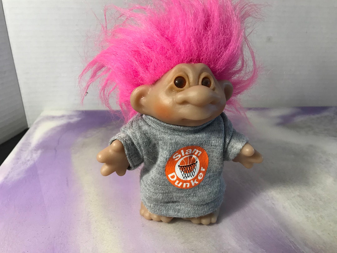 Pink Haired Troll - Russ Troll Doll Styled - Pink Hair in Sweatshirt ...
