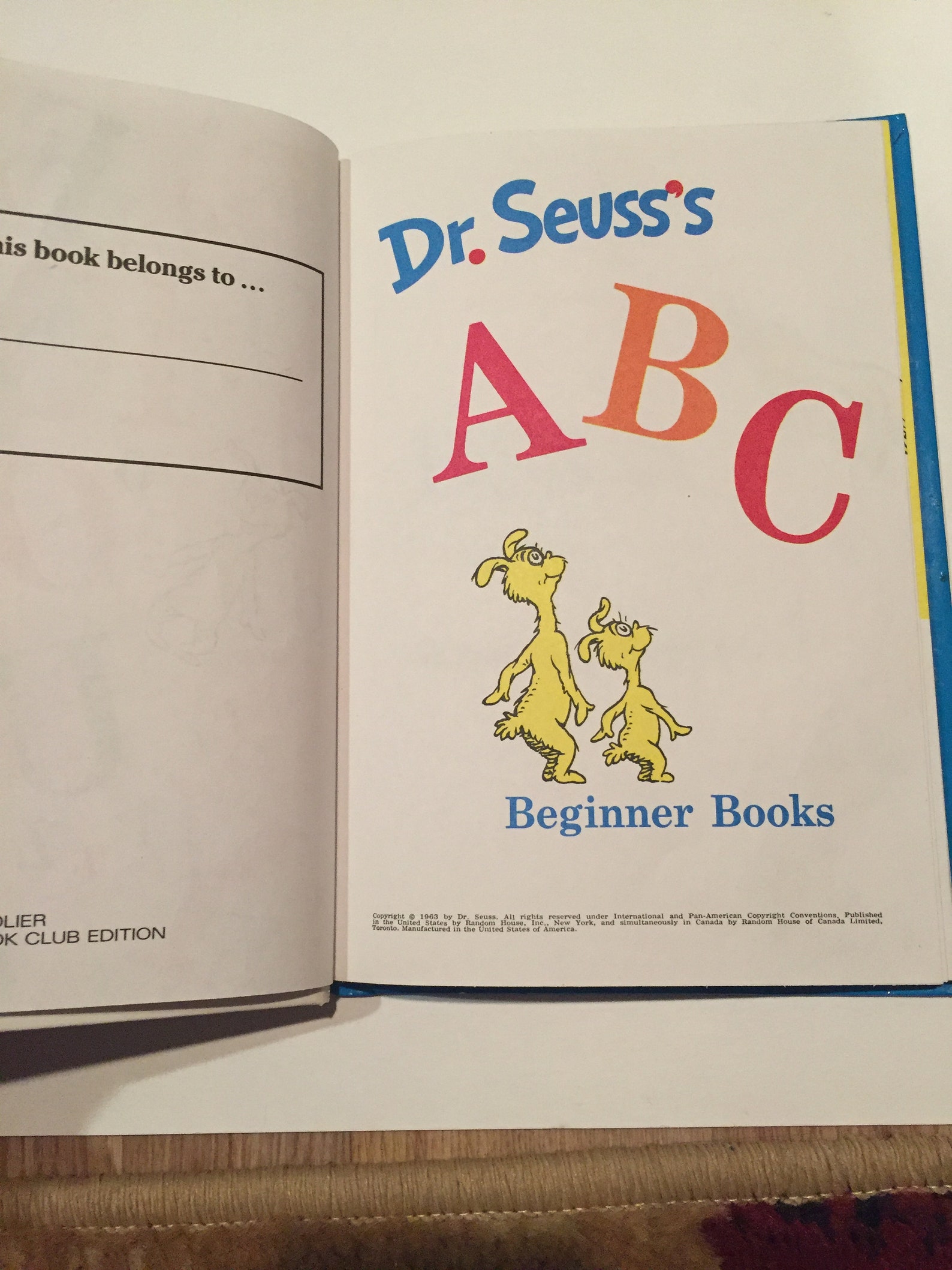 Vintage Dr. Seuss ABC Beginner Book Dr. Seuss Hardcover Book - Etsy