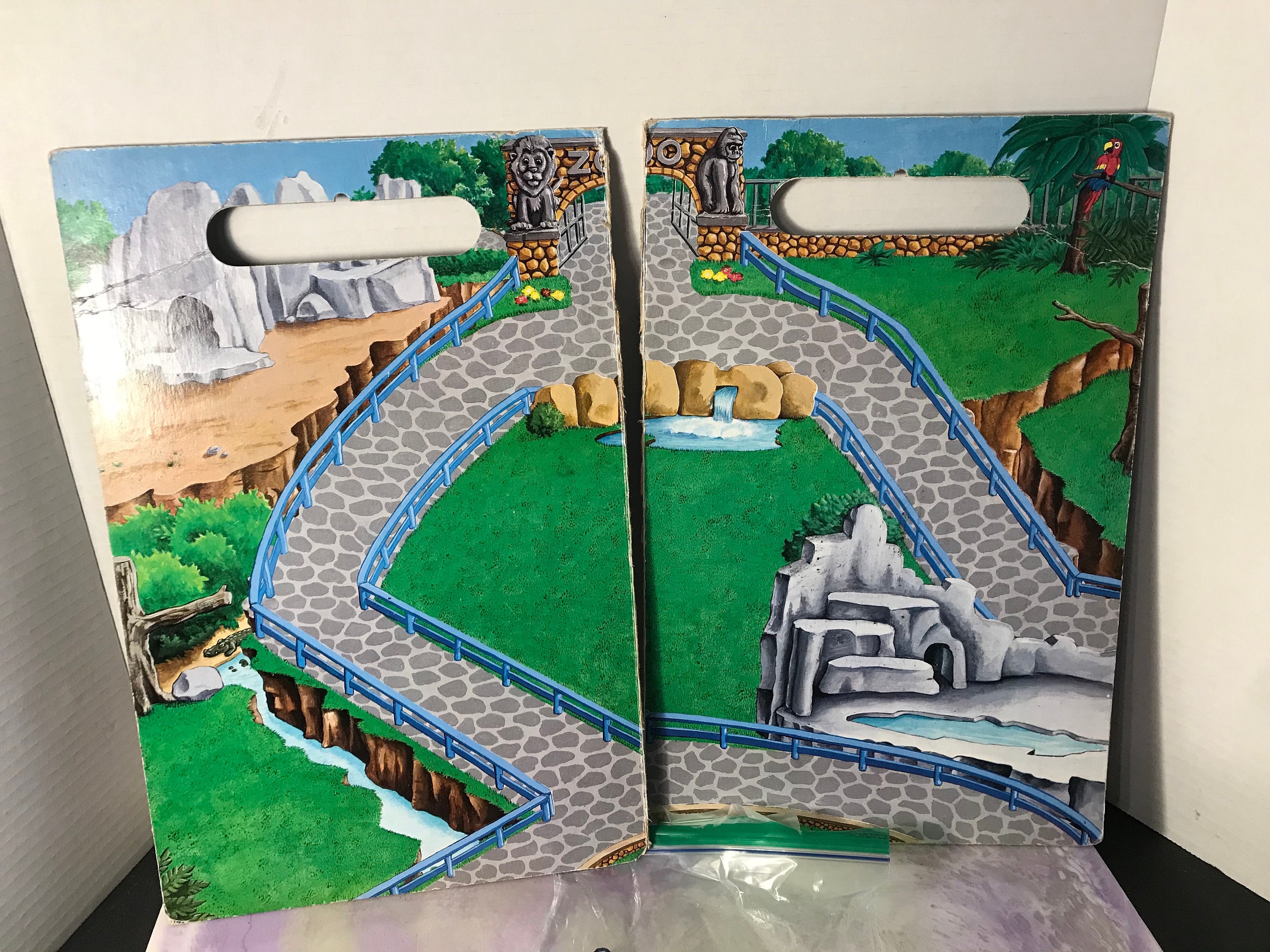 Vintage Create a Scene Magnetic Zoo Toy With Magnets | Etsy