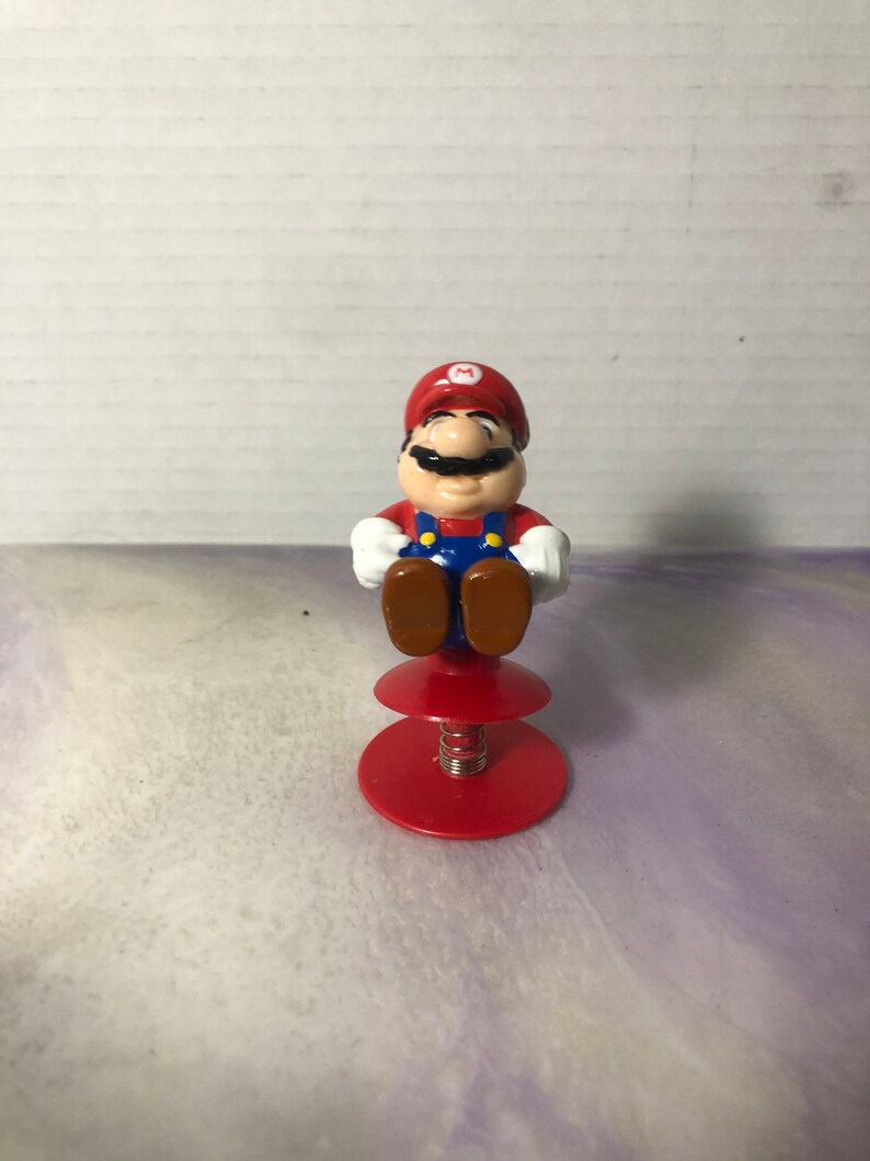 Vintage 1989 Super Mario Brothers Mario Spring Loaded Toy - Etsy