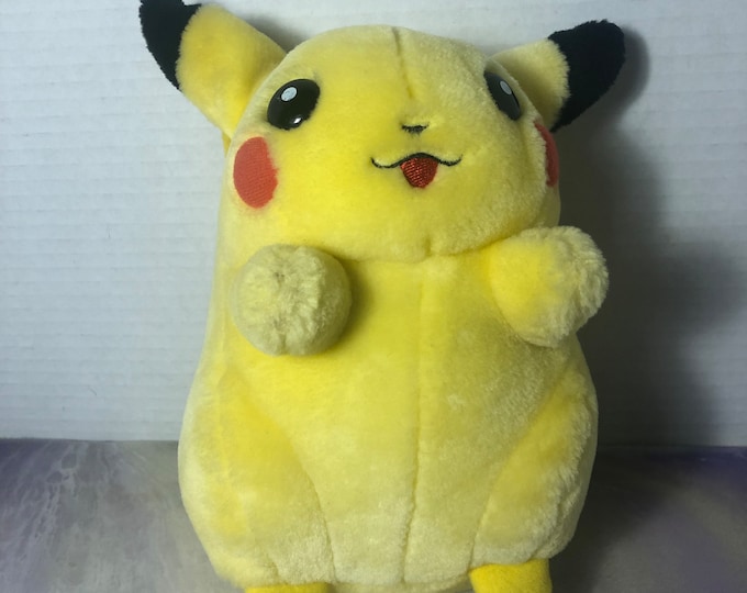 Vintage Pokemon - 1998 Fat Pikachu Plush Stuffed Animal Figure Talking ...