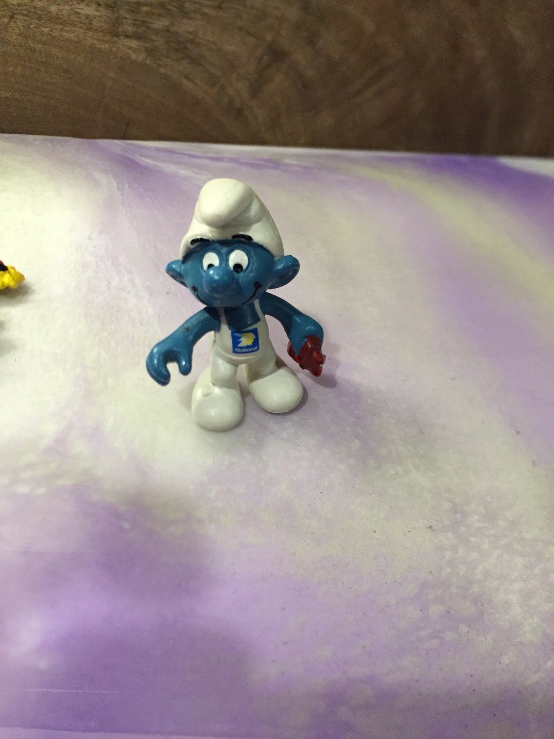 Vintage SMURFS Smurf Holding Cloth Figure PVC Cake Topper Rare | Etsy