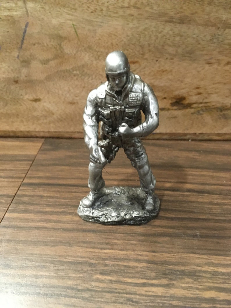 Vintage Steel / Pewter / Lead Soldier Figurine 1990's | Etsy