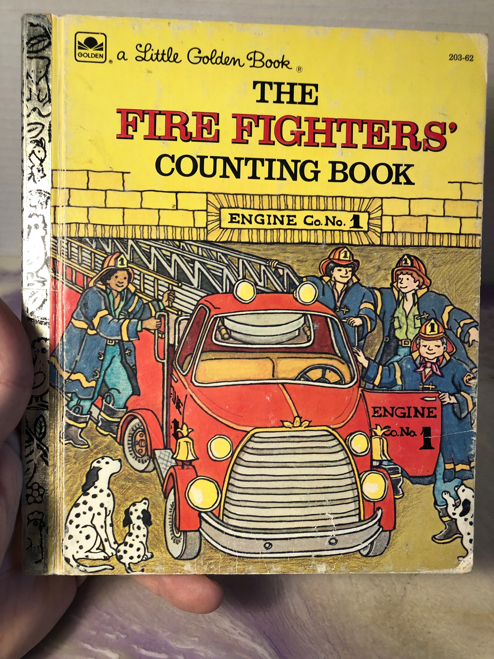 Vintage the Firefighters Counting Book Little Golden Book - Etsy
