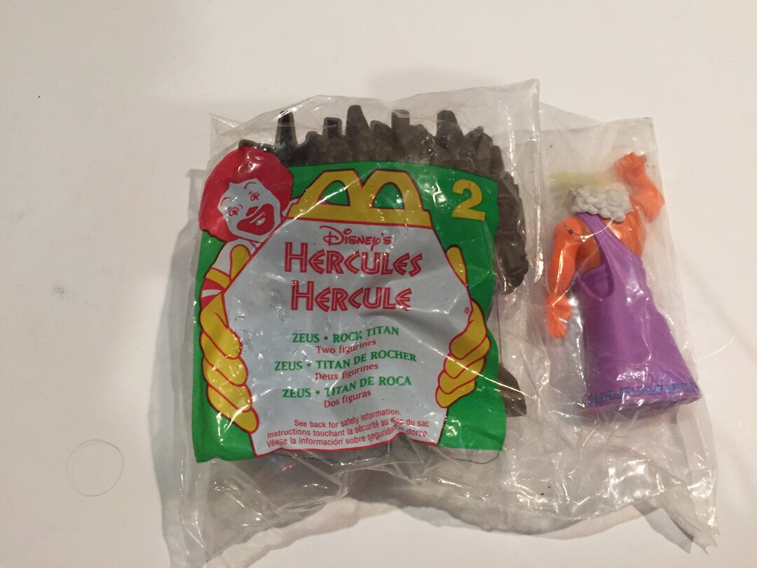Mcdonald's Vintage Hercules Happy Meal Toy - Zeus / Rock Titan 2 Pack ...