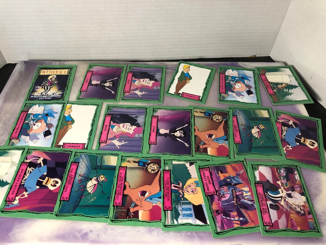 Vintage 1990s Beetlejuice Cartoon Trading Card Lot - Awesome Pile of ...