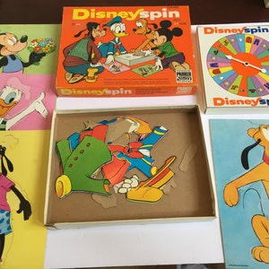 Vintage Parker Brothers DISNEY SPIN Board Game 1970's Complete Rare ...