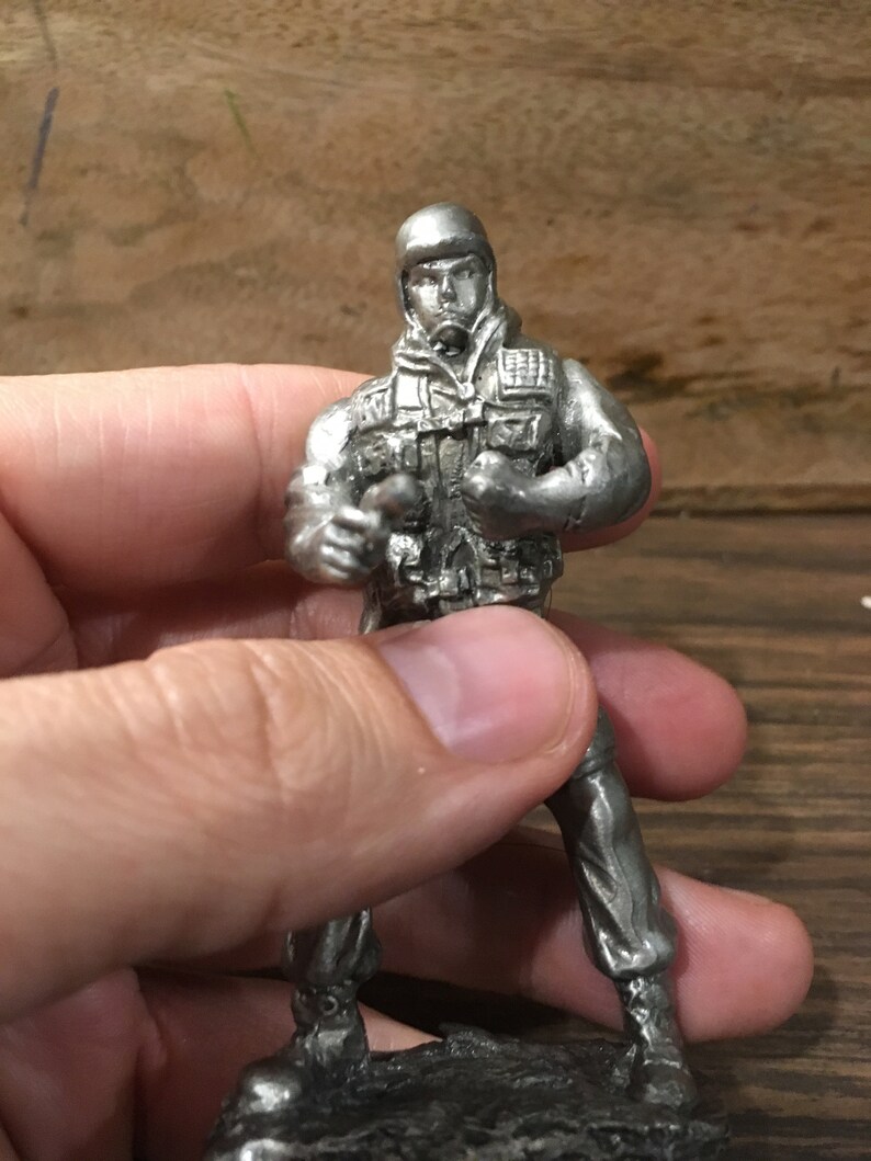 Vintage Steel / Pewter / Lead Soldier Figurine 1990's | Etsy