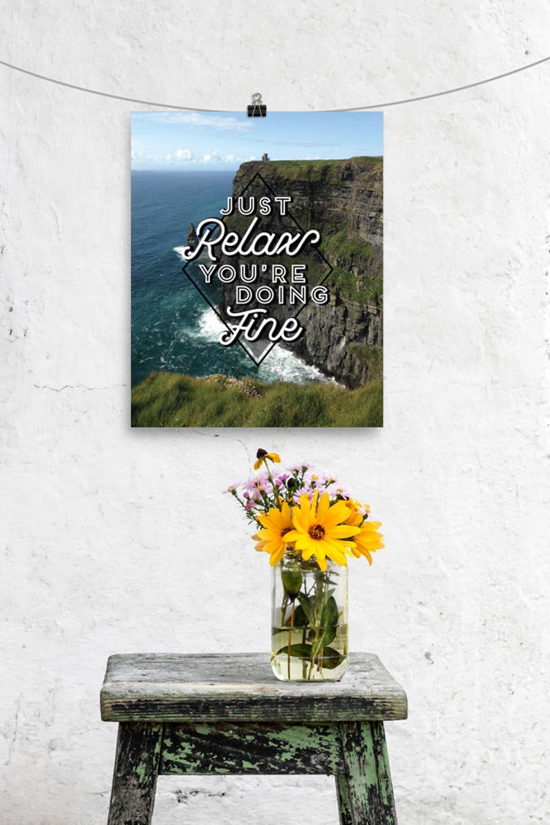 Phish Lyric Poster Just Relax You're Doing Fine - Etsy