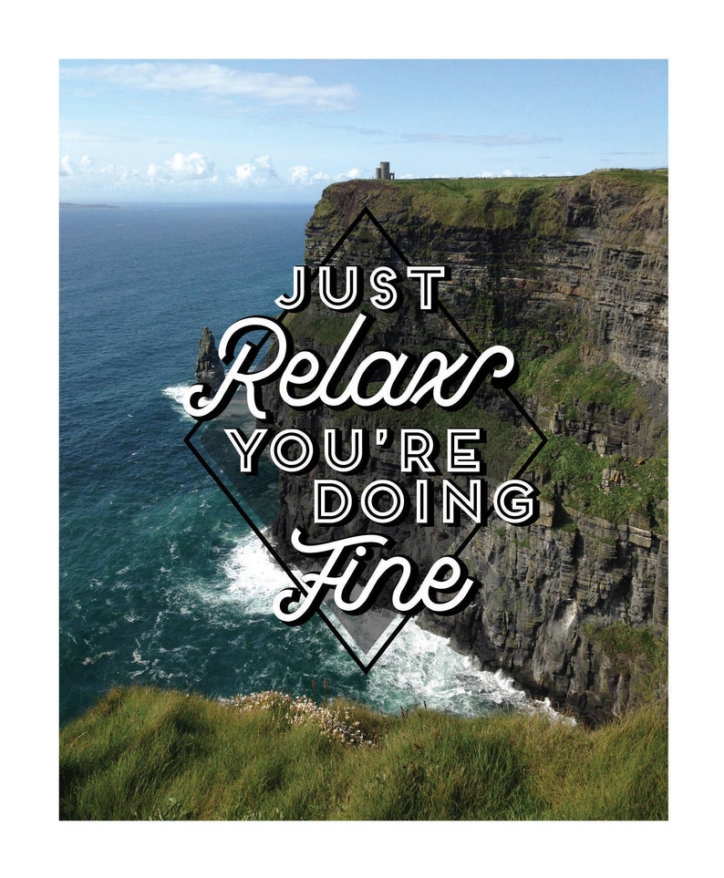 Phish Lyric Poster Just Relax You're Doing Fine - Etsy