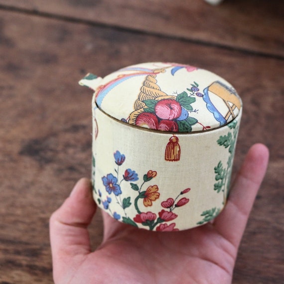 Vintage paper box gift box boudoir paper box textile … - Gem