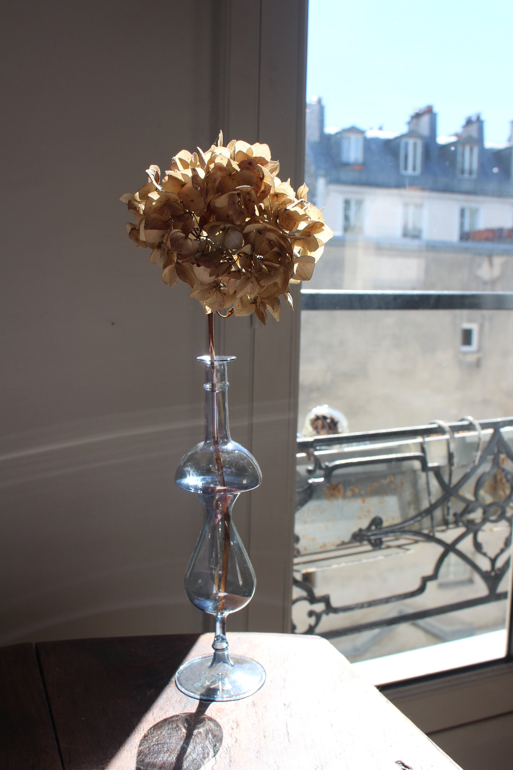 Mid Century Blue Elegant Vase, Vintage Vase, Fluted Glass Vase, Vintage ...