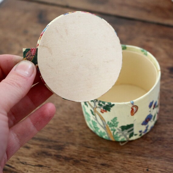 Vintage paper box gift box boudoir paper box textile … - Gem