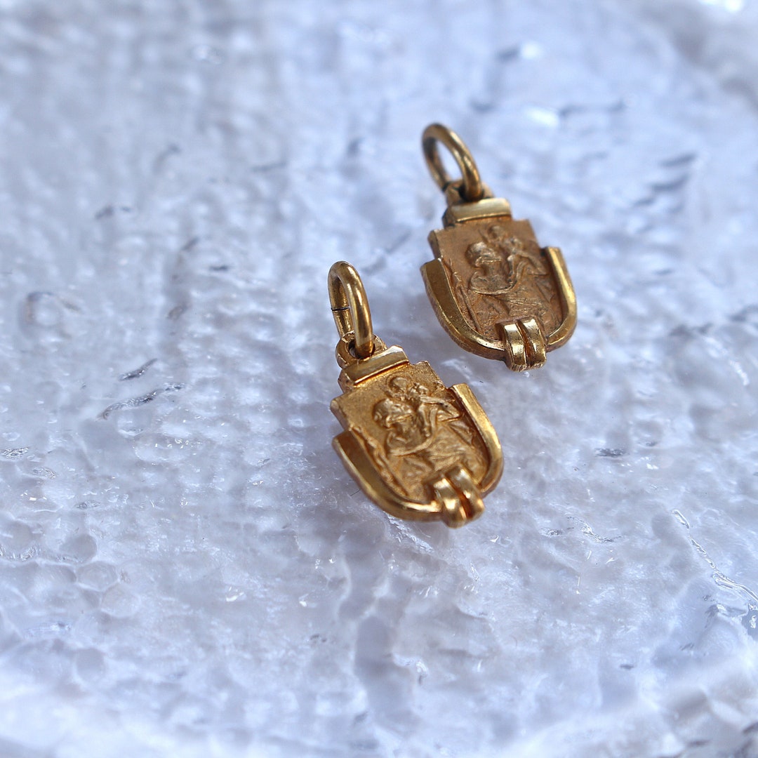 Gold Religious Small Pendants - Etsy