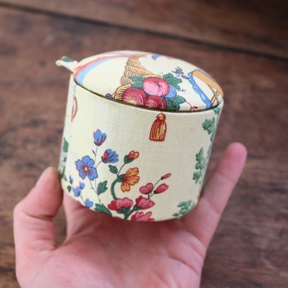 Vintage paper box gift box boudoir paper box textile … - Gem