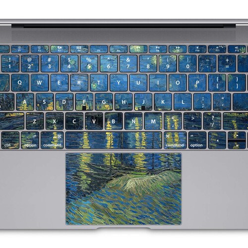 Van Gogh Macbook Keyboard Stickers Macbook Keyboard Decal | Etsy