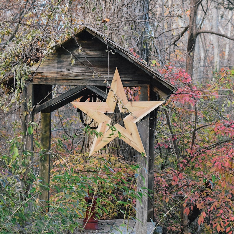 Wooden Star ~ Hand-crafted ~ Rustic ~ 30' Tall - Etsy