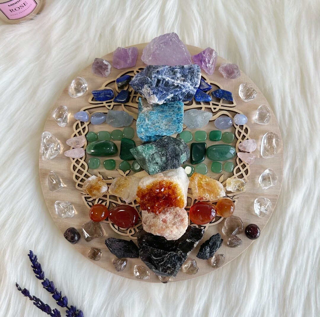 20cm Chakras Balancing and Increasing Energy Complete Set of Crystal ...
