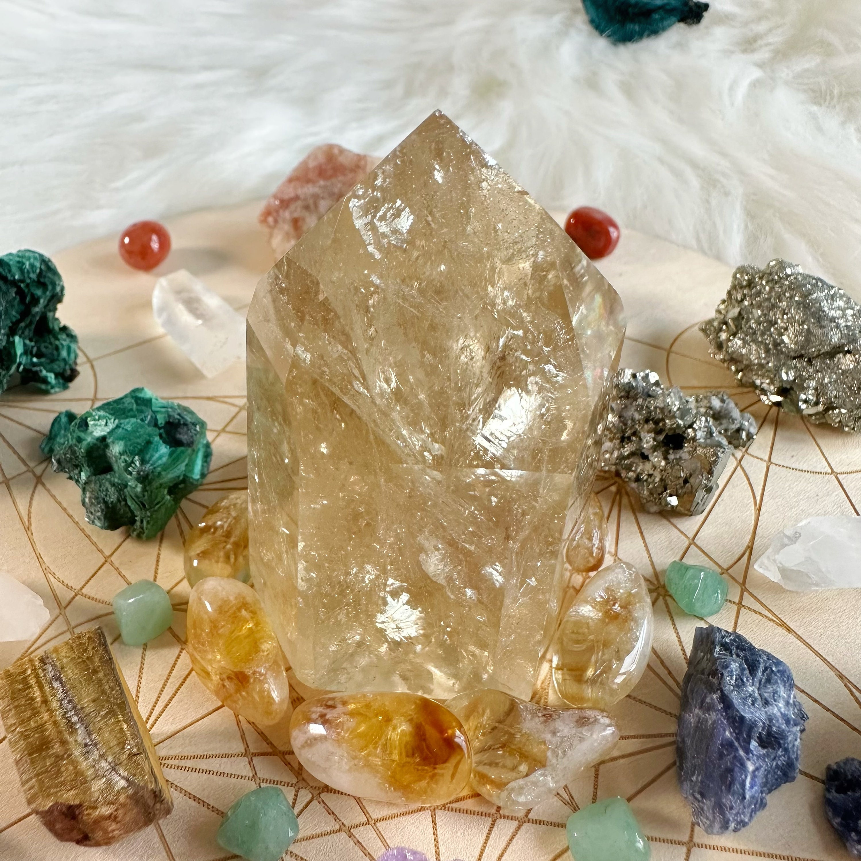 20cm Success Career and Personal Willpower Complete Set of Crystal Grid ...