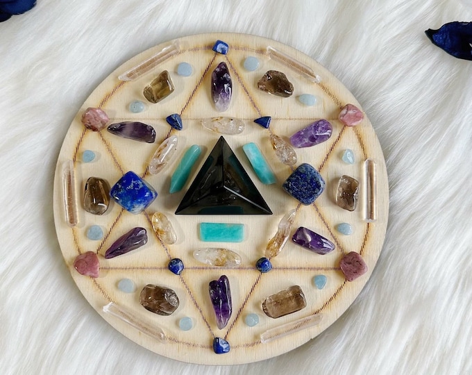 15cm Overcome Obstacles Complete Set of Crystal Grid - Etsy