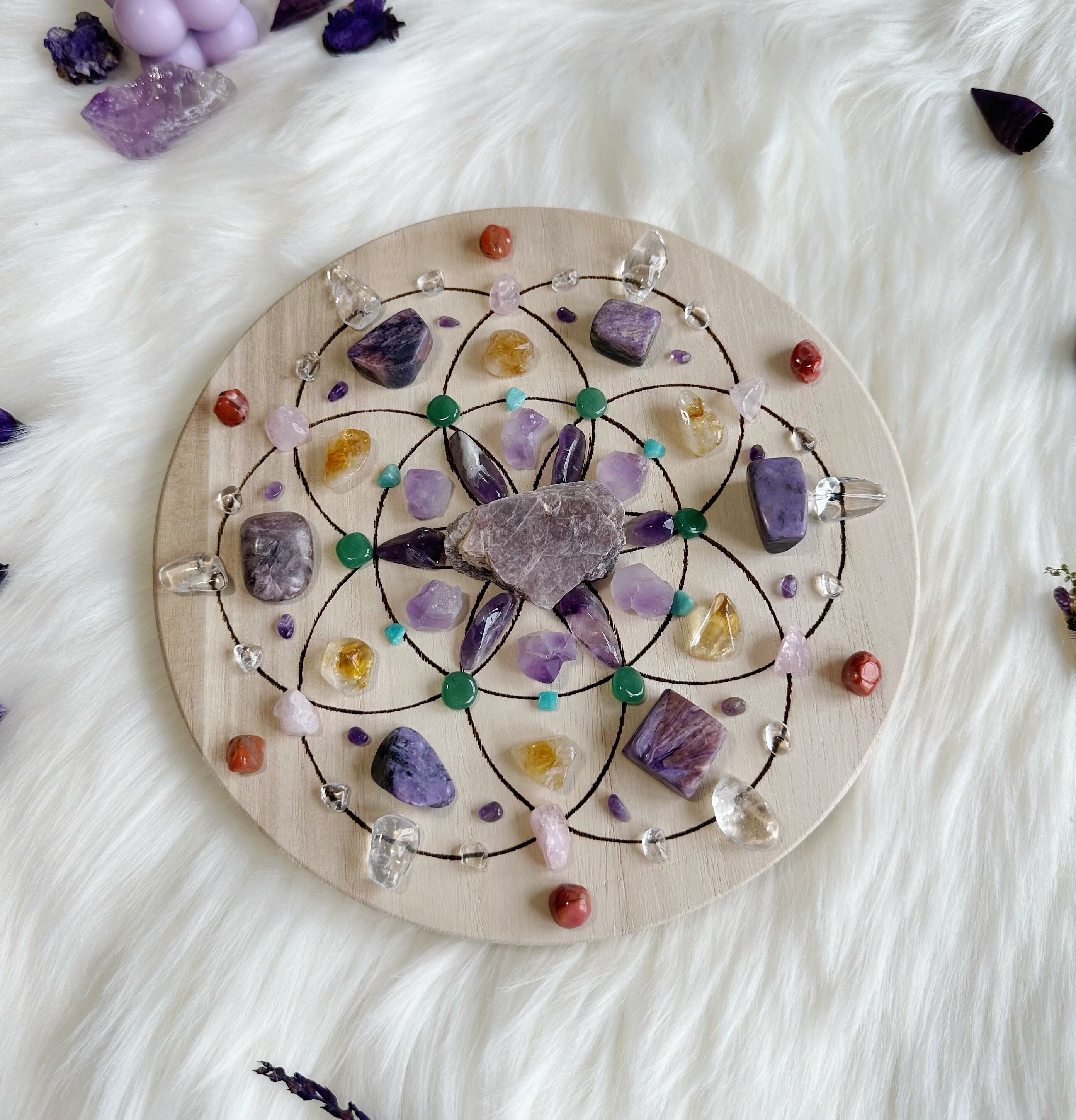 20cm Marriage Longevity Complete Set of Crystal Grid - Etsy
