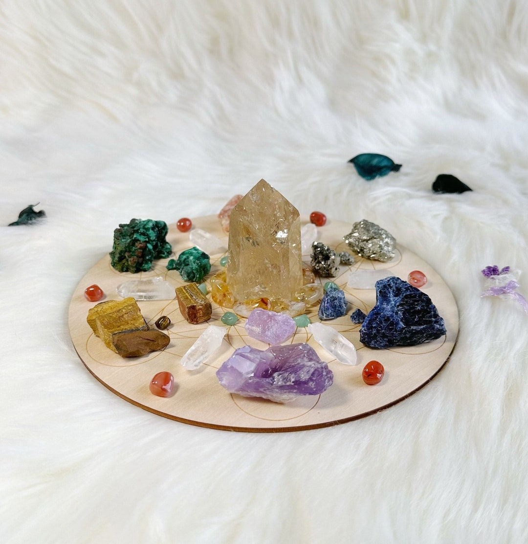20cm Success Career and Personal Willpower Complete Set of Crystal Grid ...