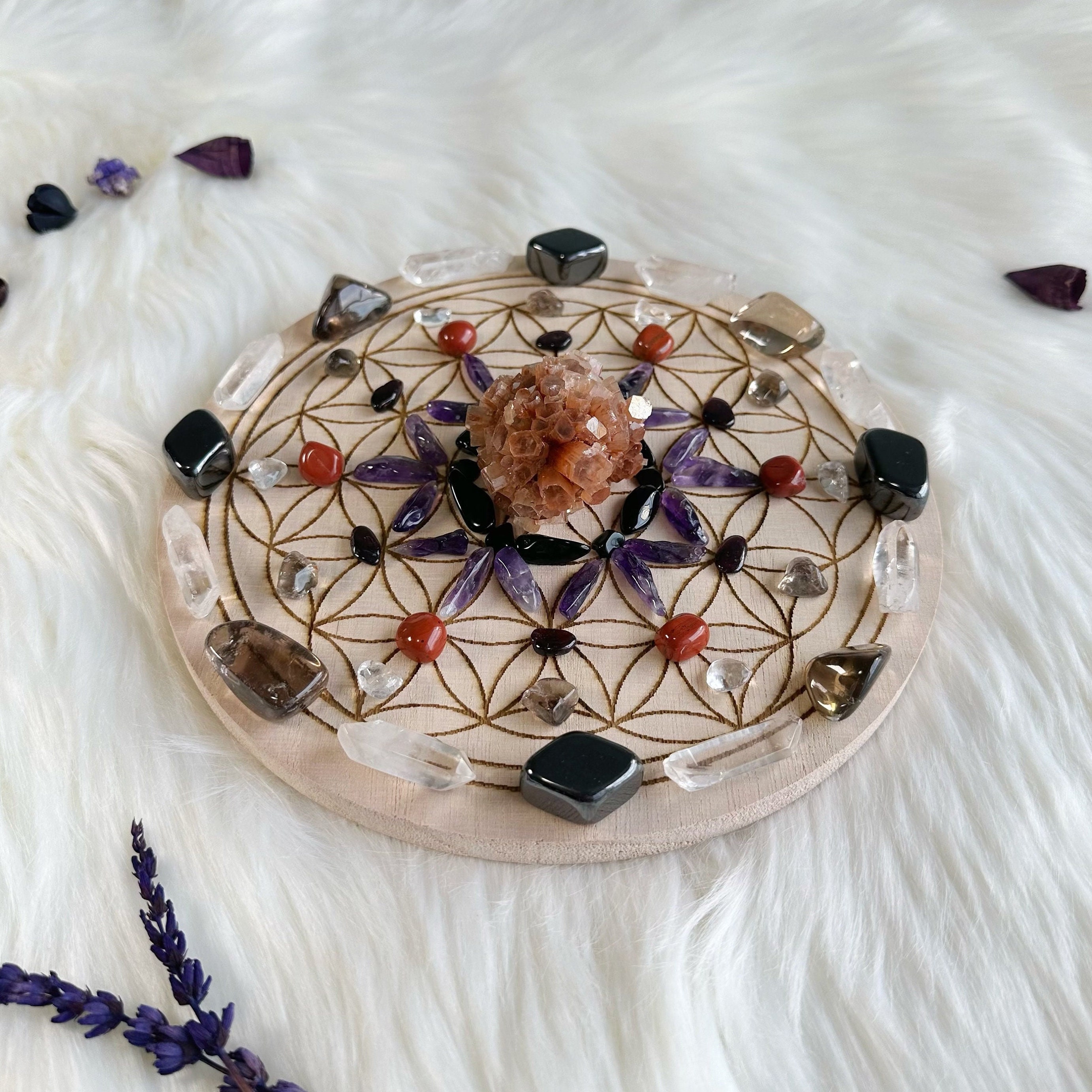 20cm Grounding and Earth Healing Complete Set of Crystal Grid - Etsy