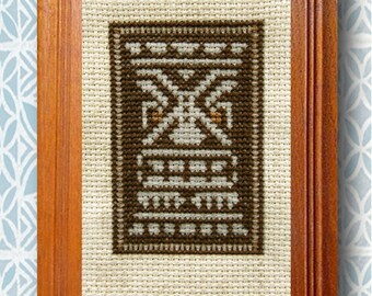 Tiki Totem Cross-stitch [PDF PATTERN] - Tiki Cross-stitch- Quick and ...