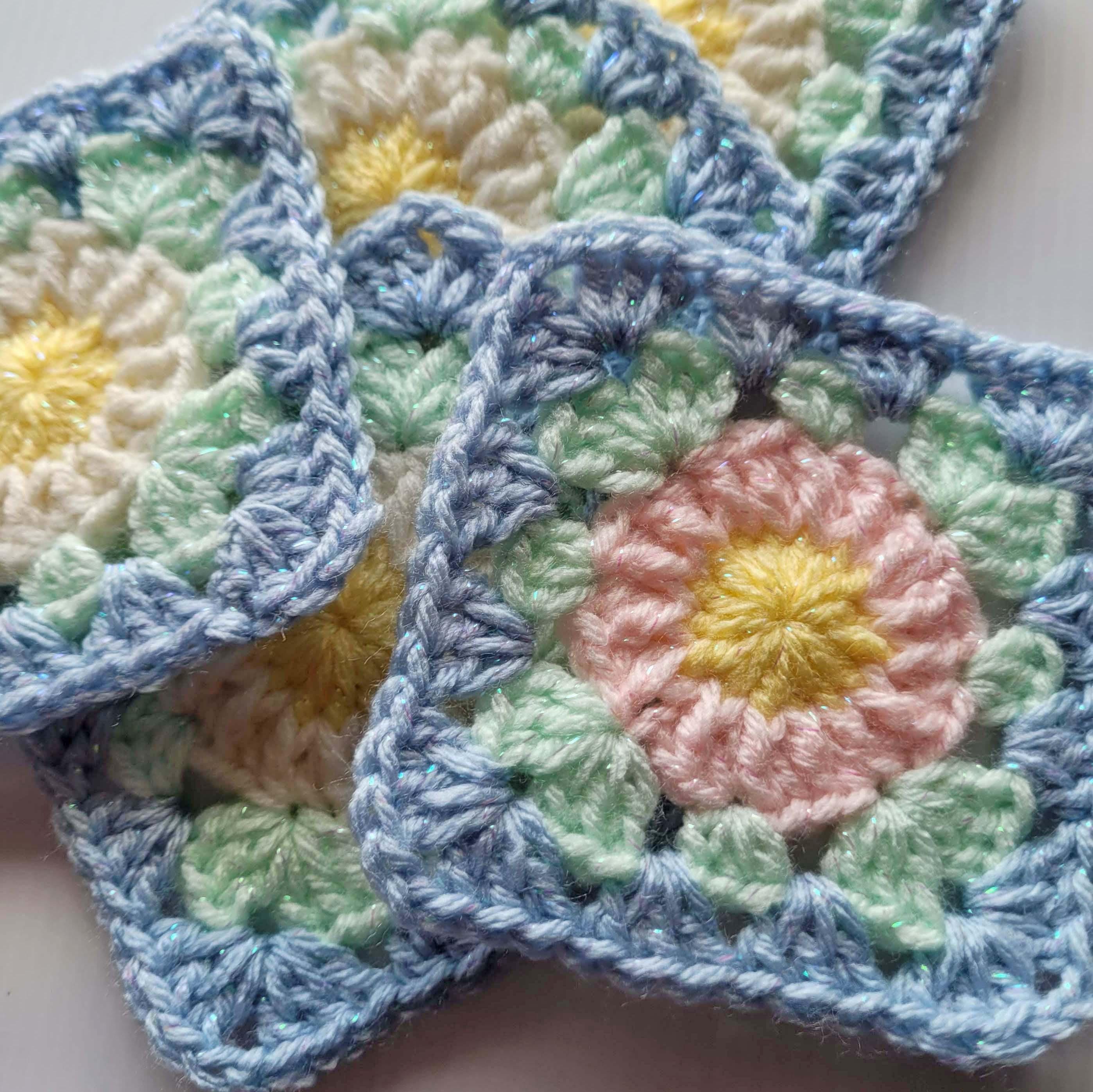 Spring Bloom Granny Square [PDF PATTERN] - Crochet Granny Square Flower ...