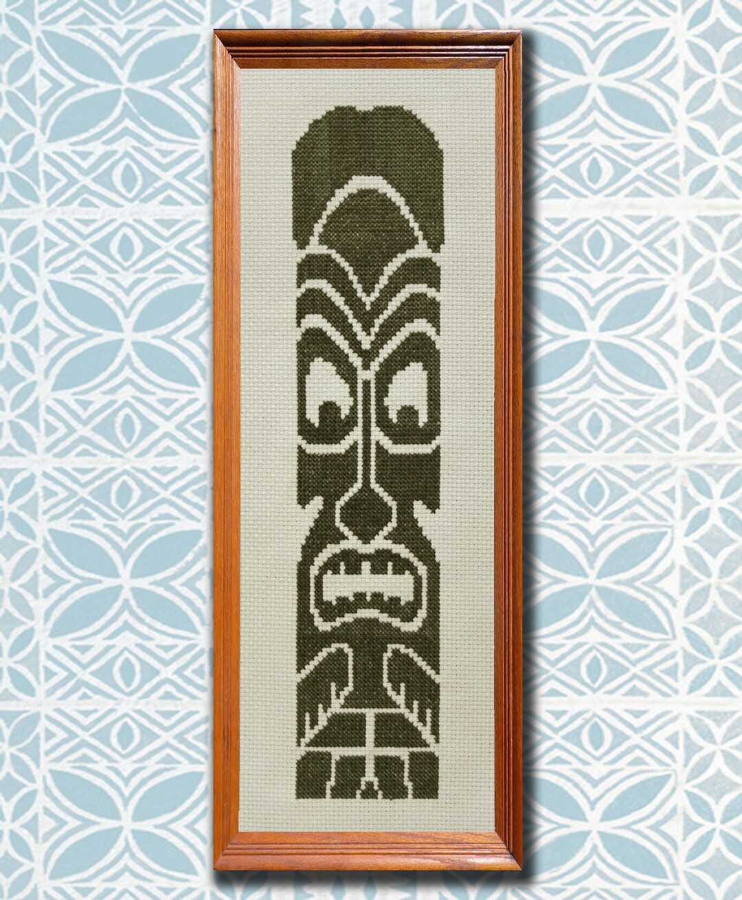 Tiki Mask Cross-stitch [PDF PATTERN] - Tiki Cross-stitch- DIY Tiki ...