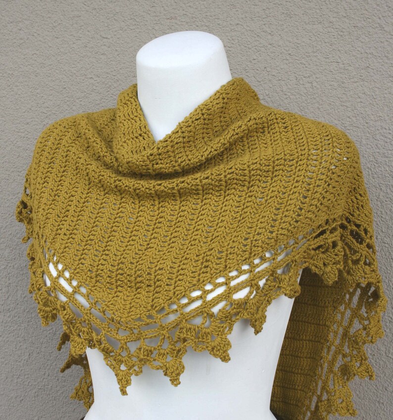 Olive Leaf Shawl PATTERN ONLY - Etsy