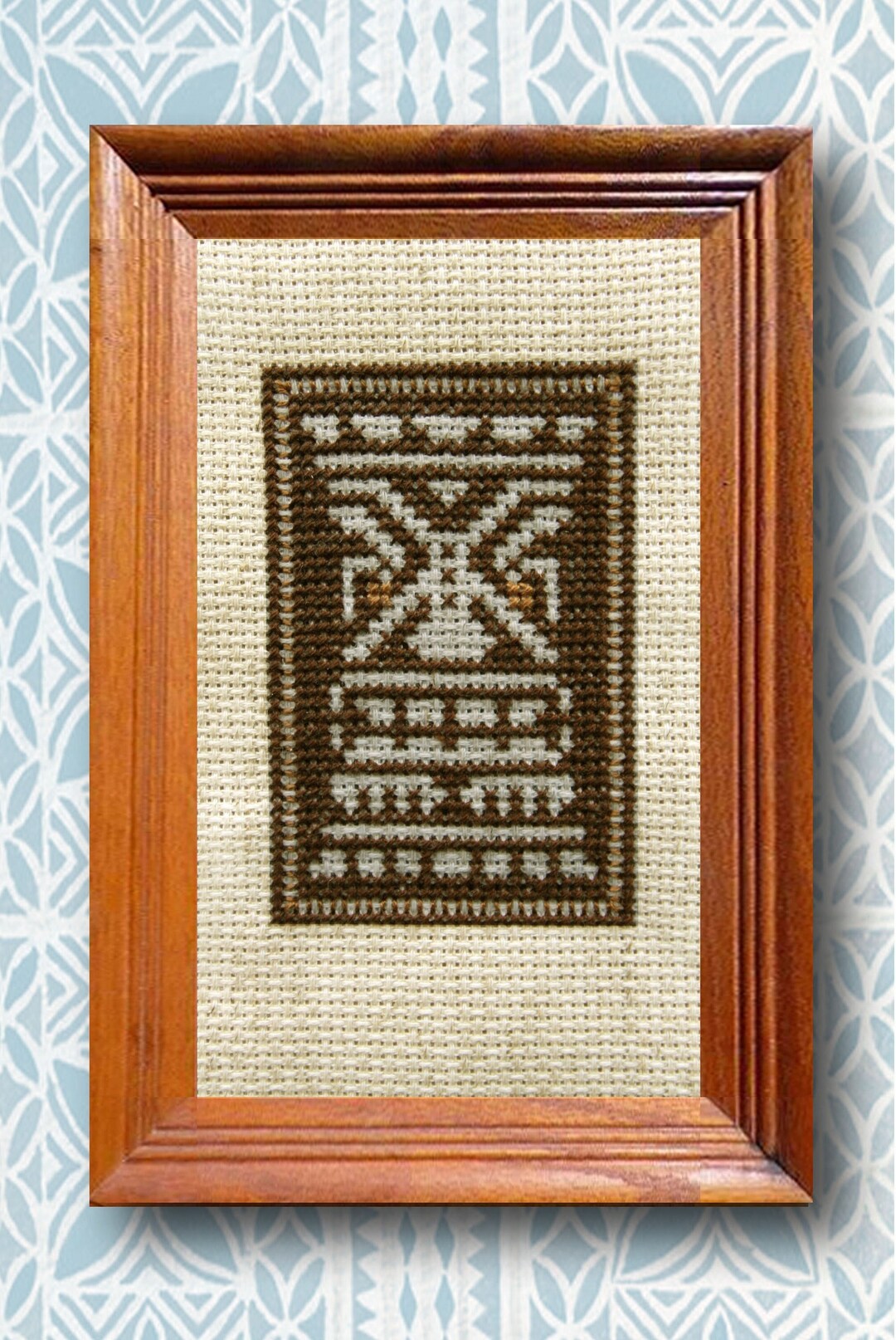 Tiki Totem Cross-stitch [PDF PATTERN] - Tiki Cross-stitch- Quick and ...